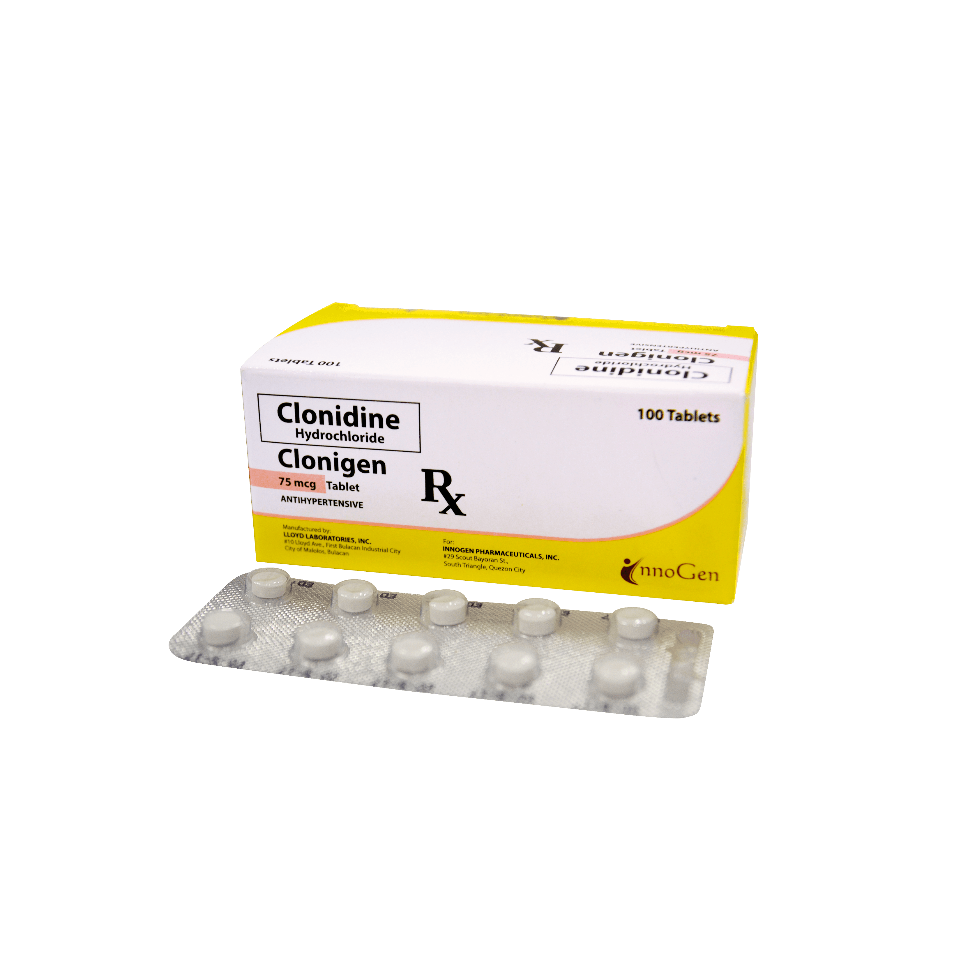 CLONIGEN Clonidine 75mcg Tablet 1's price in the Philippines | MedsGo ...