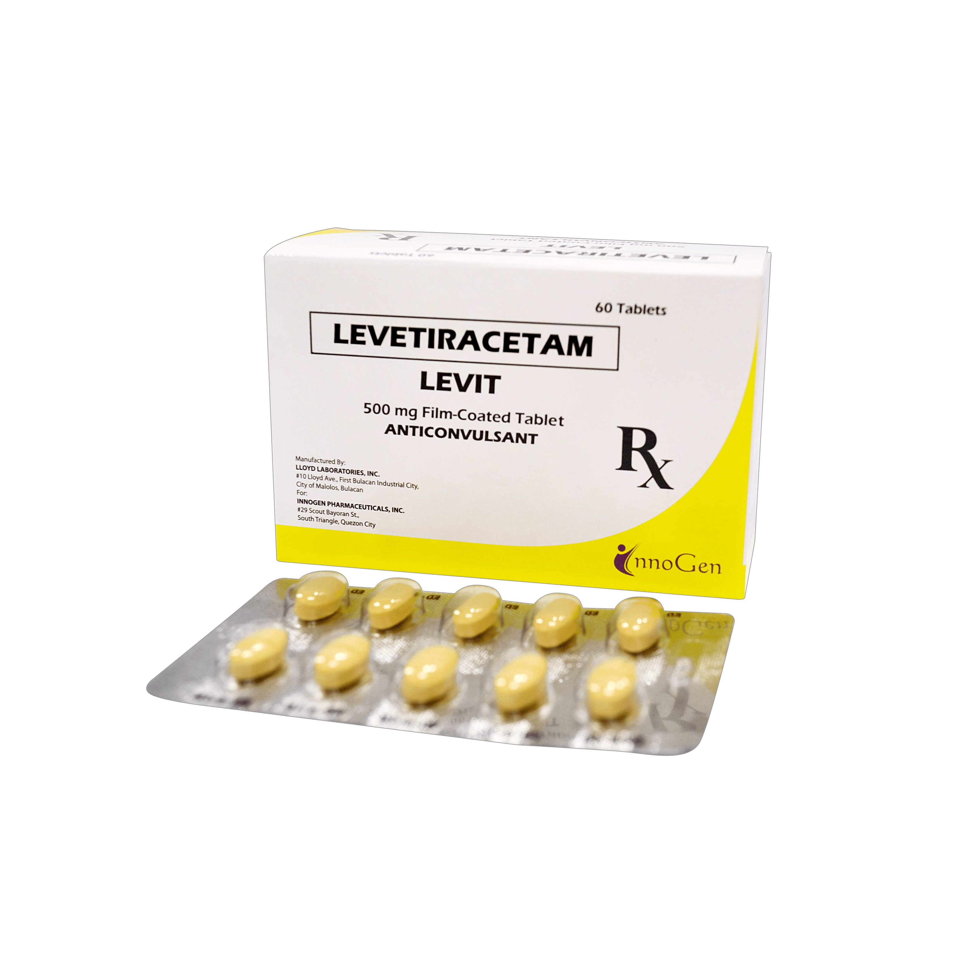 LEVIT Levetiracetam 500mg Film-Coated Tablet 1's price in the ...