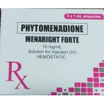 MENARIGHT FORTE Phytomenadione 10mg / mL Solution for IV Injection 1mL ...