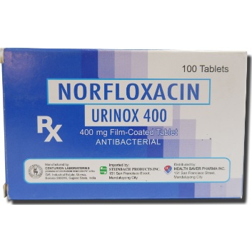 URINOX 400 Norfloxacin 400mg Film-Coated Tablet 100's price in the ...