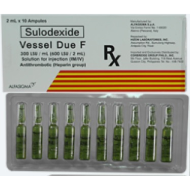 VESSEL DUE F Sulodexide 300LSU / mL Solution for Injection 2mL 1's ...