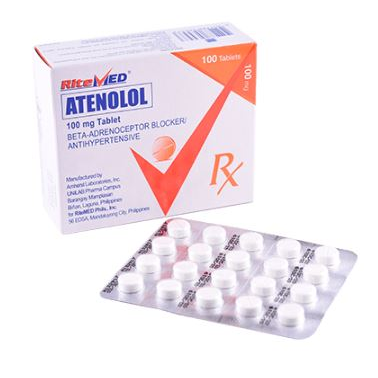 RITEMED Atenolol 100mg Tablet 100's price in the Philippines | MedsGo ...