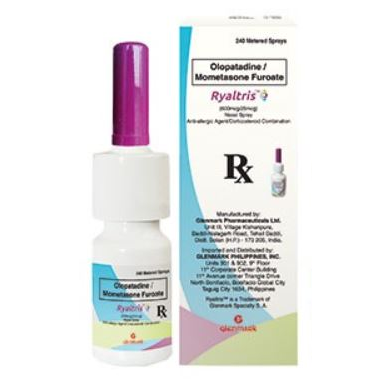 RYALTRIS Olopatadine / Mometasone Furoate 665mcg / 25mcg per actuation ...