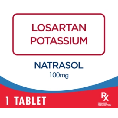 Buy Natrasol losartan potassium 100mg film-coated tablet 1's online ...