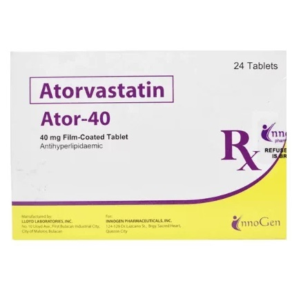 ATOR-40 Atorvastatin 40mg Film-Coated Tablet 1's price in the ...