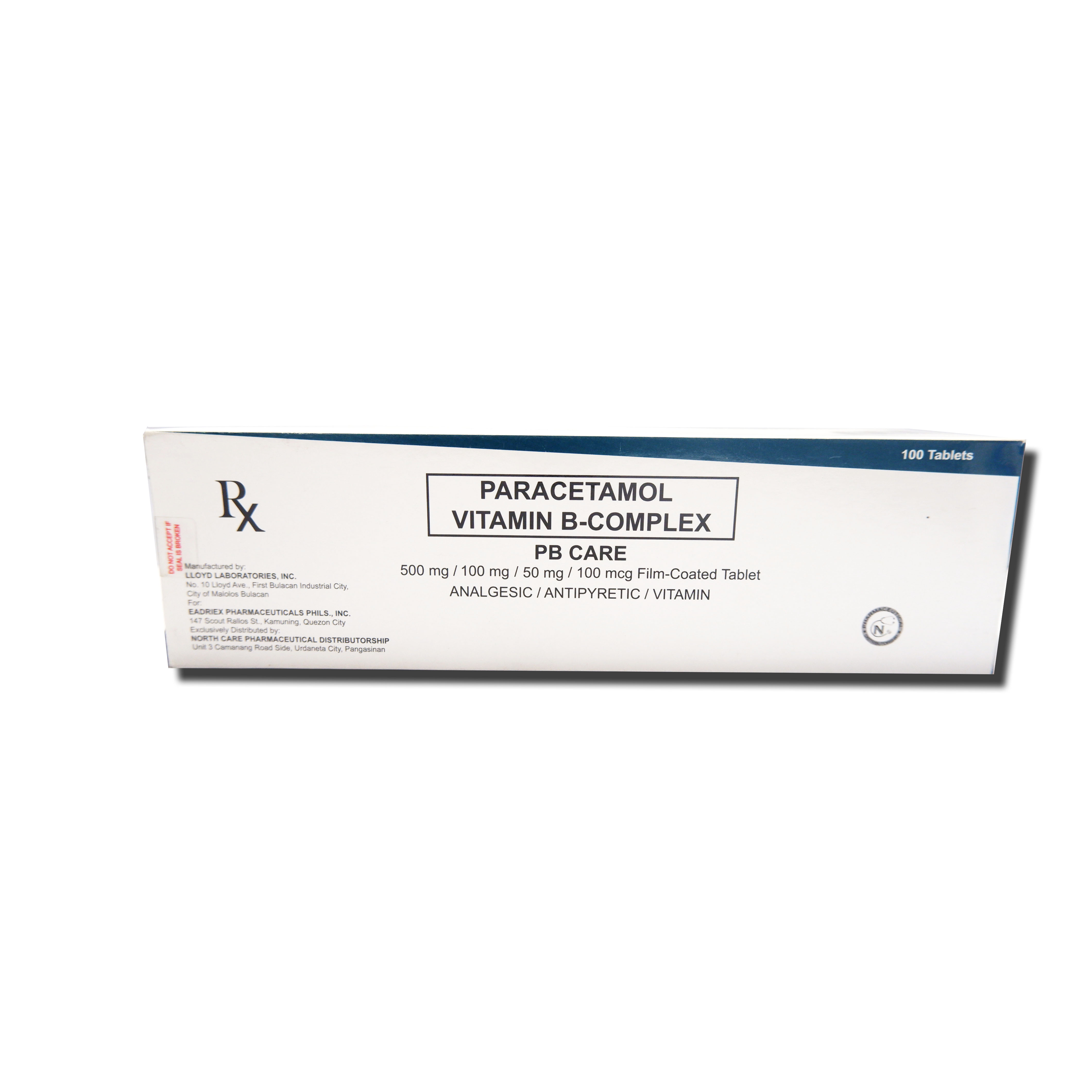 PB CARE Paracetamol / Vitamin B Complex 500mg / 50mg / 100mg / 100mcg ...