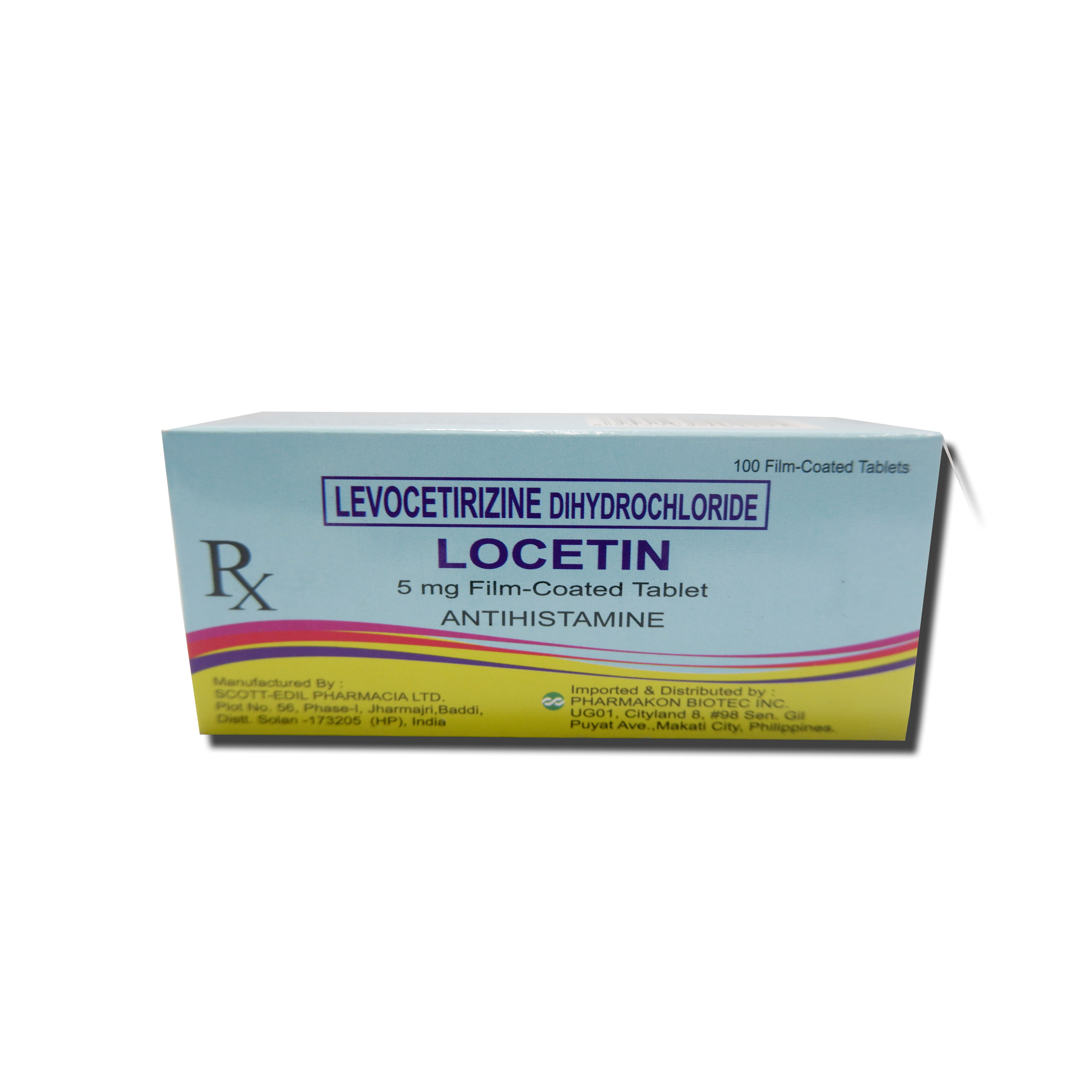 LOCETIN Levocetirizine Dihydrochloride 5mg Film-Coated Tablet 1's price ...