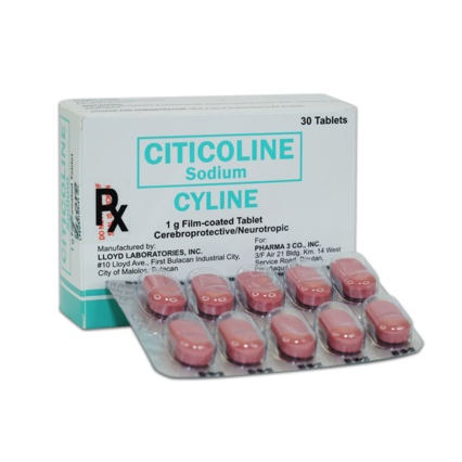 CYLINE Citicoline Sodium 1g Film-Coated Tablet 1's price in the ...