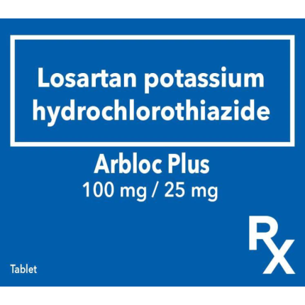 ARBLOC PLUS Losartan Potassium / Hydrochlorothiazide 100mg / 25mg Film ...