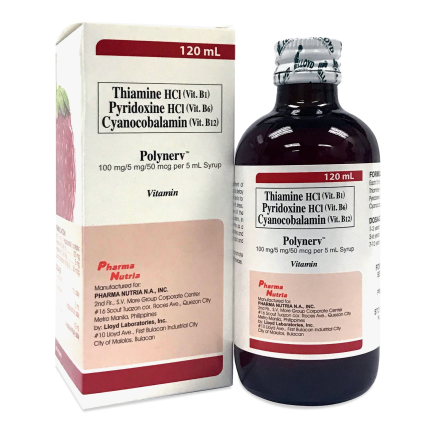POLYNERV Vitamin B Complex 100mg / 5mg / 50mcg Syrup 120mL price in the ...