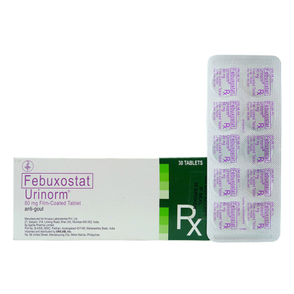 URINORM Febuxostat 80mg Film-Coated Tablet 30's price in the ...