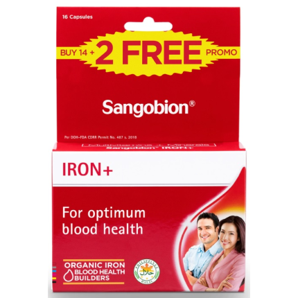 SANGOBION Iron+ Multivitamins / Minerals Capsule 16's price in the ...
