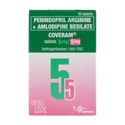 COVERAM Perindopril / Amlodipine 5mg / 5mg Tablet 1's price in the ...