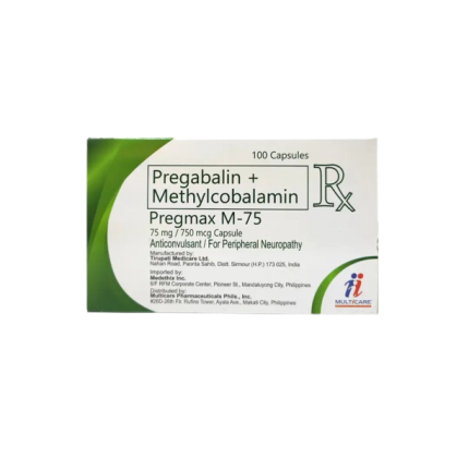 PREGMAX M-75 Pregabalin / Methylcobalamin 75mg / 750mcg Capsule 1's ...