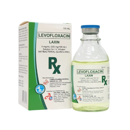 LAXIN Levofloxacin 5mg / mL (500mg / 100mL) Solution for IV Infusion ...