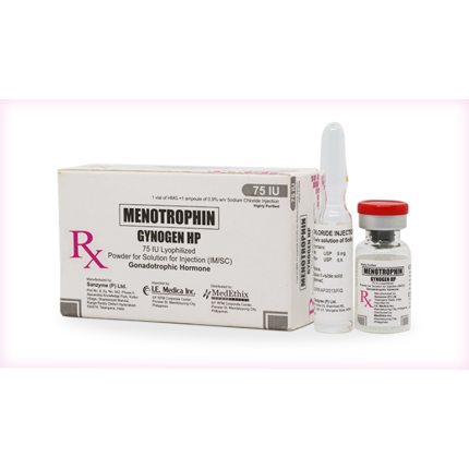 GYNOGEN HP Menotrophin 75IU Lyophilized Powder for IM/SC Injection 2mL ...