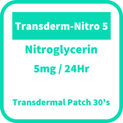 TRANSDERM-NITRO 5 Nitroglycerin 5mg / 24Hr Transdermal Patch 30's price ...