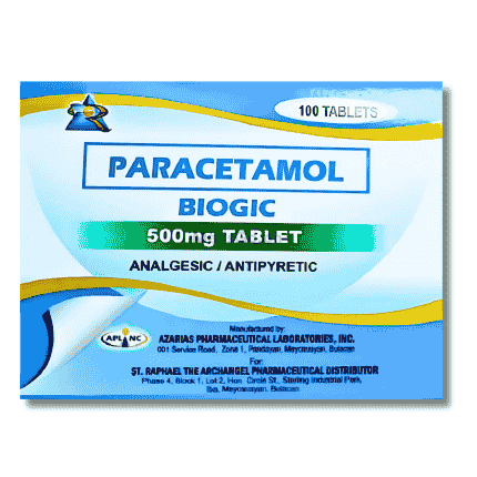 BIOGIC Paracetamol 500mg - 1 Tablet price in the Philippines | MedsGo ...