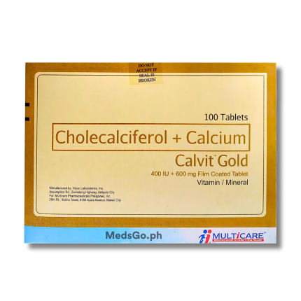 CALVIT GOLD Cholecalciferol / Calcium 400IU / 600mg Film-Coated Tablet ...