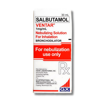 Ventar Salbutamol 1mg / mL Nebulizing Solution 30mL price in the ...