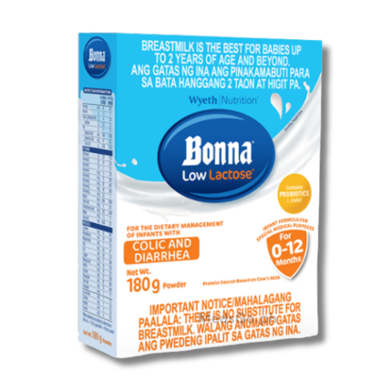 BONNA Infant Formula for 0-12 Months Low Lactose 180g price in the ...