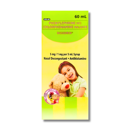DISUDRIN Phenylephrine Hydrochloride / Chlorphenamine Maleate 5mg / 1mg ...