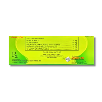 DYNATUSSIN Dextromethorphan / Guaifenesin / Chlorphenamine ...