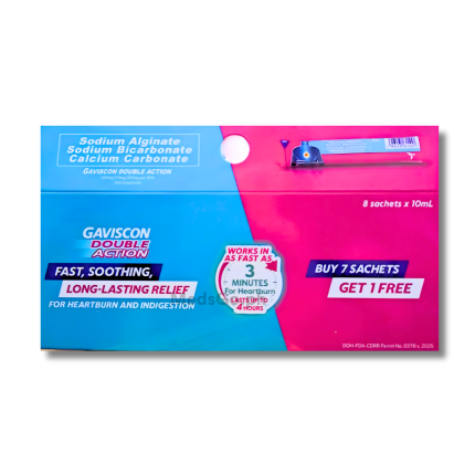 GAVISCON DOUBLE ACTION Sachet 10mL Promo Pack - Buy 7 Get 1 FREE price ...