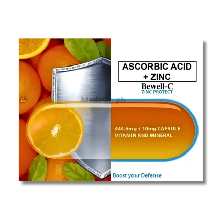 BEWELL-C ZINC PROTECT Ascorbic Acid / Zinc 444.5mg / 10mg - 1 Capsule ...