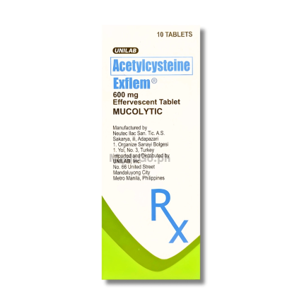 EXFLEM Acetylcysteine 600mg - 1 Effervescent Tablet price in the ...