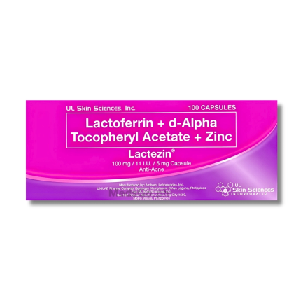 LACTEZIN Lactoferrin / D-Alpha Tocopheryl Acetate / Zinc 100mg / 11IU ...