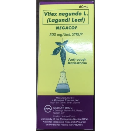 Buy Negacof vitex negundo l. 300mg / 5ml syrup 60ml online with MedsGo ...