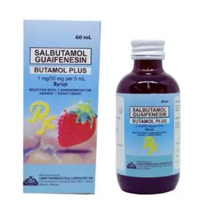 BUTAMOL PLUS Salbutamol / Guaifenesin 1mg / 50mg per 5mL Syrup 60mL ...