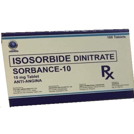 SORBANCE-10 Isosorbide Dinitrate 10mg Tablet 100's price in the ...