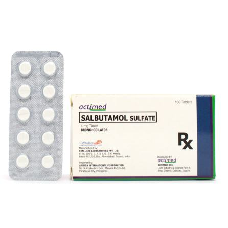 ACTIMED Salbutamol Sulfate 4mg Tablet 1's price in the Philippines | MedsGo Pharmacy