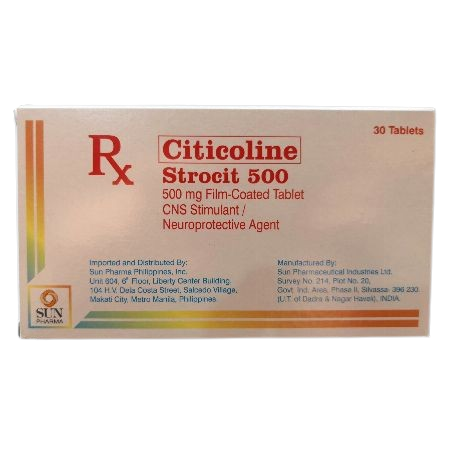 STROCIT 500 Citicoline 500mg Film-Coated Tablet 30's price in the ...