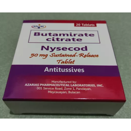 NYSECOD Butamirate Citrate 50mg Sustained Release Tablet 100's price in ...