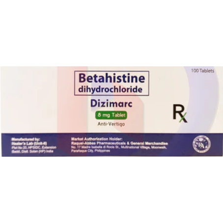 DIZIMARC Betahistine Dihydrochloride 8mg Tablet 100's price in the ...