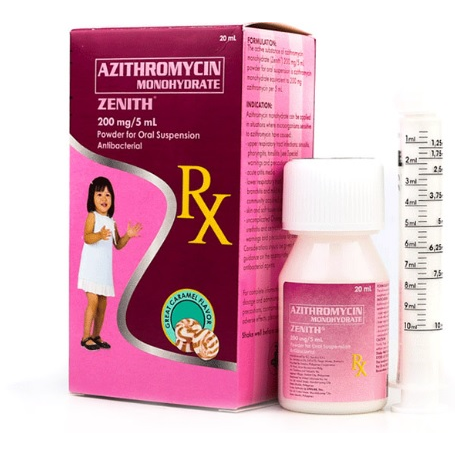 ZENITH Azithromycin Monohydrate 200mg / 5mL Powder for Oral Suspension ...
