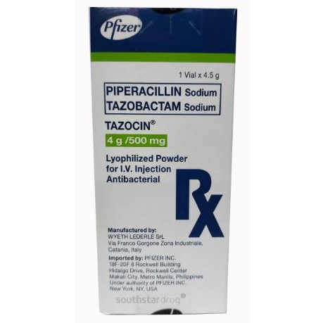 TAZOCIN Piperacillin / Tazobactam 4g / 500mg Powder for IV Injection 1 ...