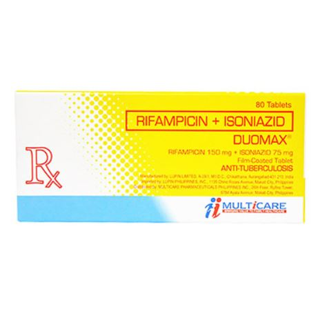 DUOMAX Rifampicin / Isoniazid 150mg / 75mg Film-Coated Tablet 80's ...
