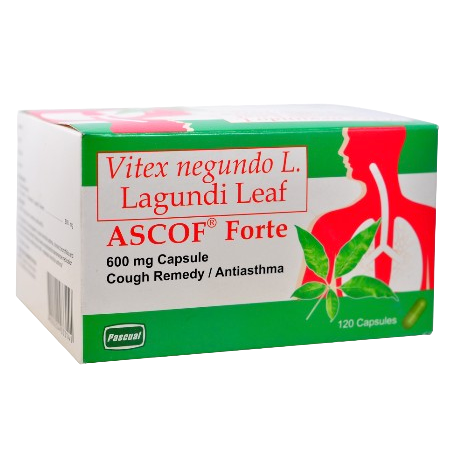 ASCOF FORTE Vitex Negundo L. (Lagundi Leaf) 600mg Capsule 120's price ...