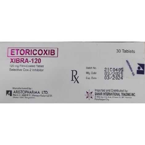 XIBRA-120 Etoricoxib 120mg Film-Coated Tablet 30's price in the ...