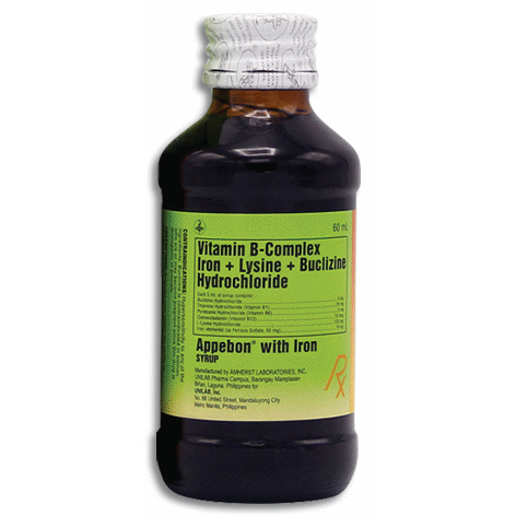 APPEBON Multivitamins (Vit. B1, B6, & B12) / Buclizine Hydrochloride ...