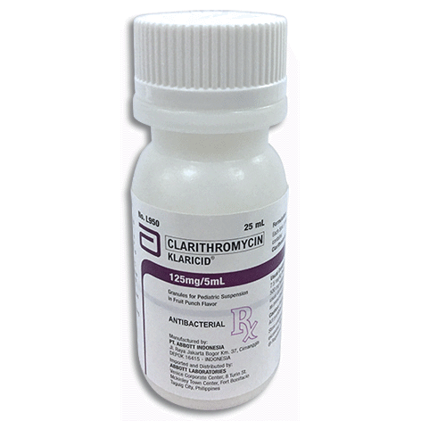 KLARICID Clarithromycin 125mg / 5mL Granule for Suspension 25mL Fruit ...