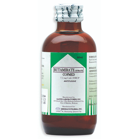 COFMED Butamirate Citrate 7.5mg / 5mL Syrup 60mL price in the ...