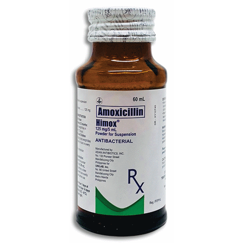 HIMOX Amoxicillin Trihydrate 125mg / 5mL Powder for Suspension 60mL ...