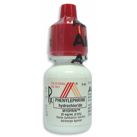MYDFRIN Phenylephrine Hydrochloride 2.5% (25mg / mL) Sterile Ophthalmic ...