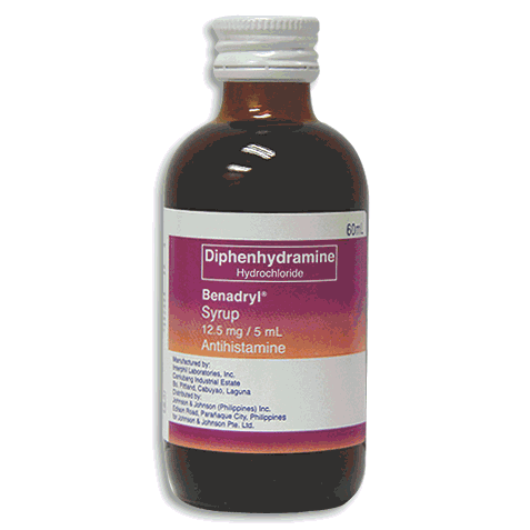 BENADRYL Diphenhydramine Hydrochloride 12.5mg / 5mL Syrup 60mL price in ...