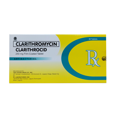 CLARITHROCID Clarithromycin 250mg Film-Coated Tablet 30's price in the ...
